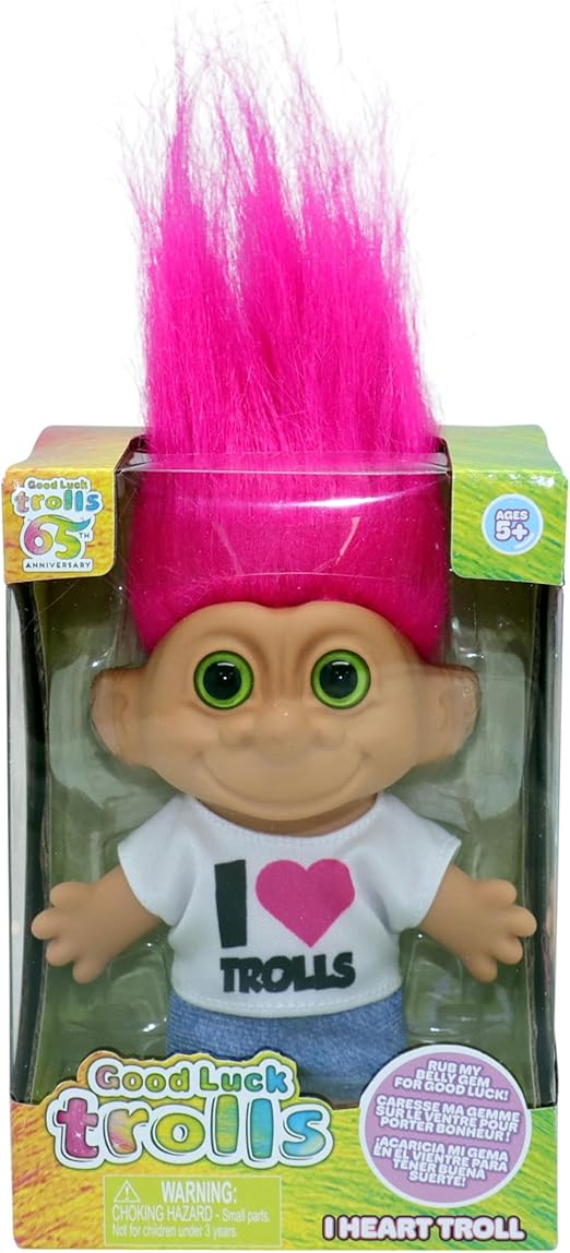 Amazon.com: Good Luck Trolls 65th Anniversary - I Heart Troll : Toys ...