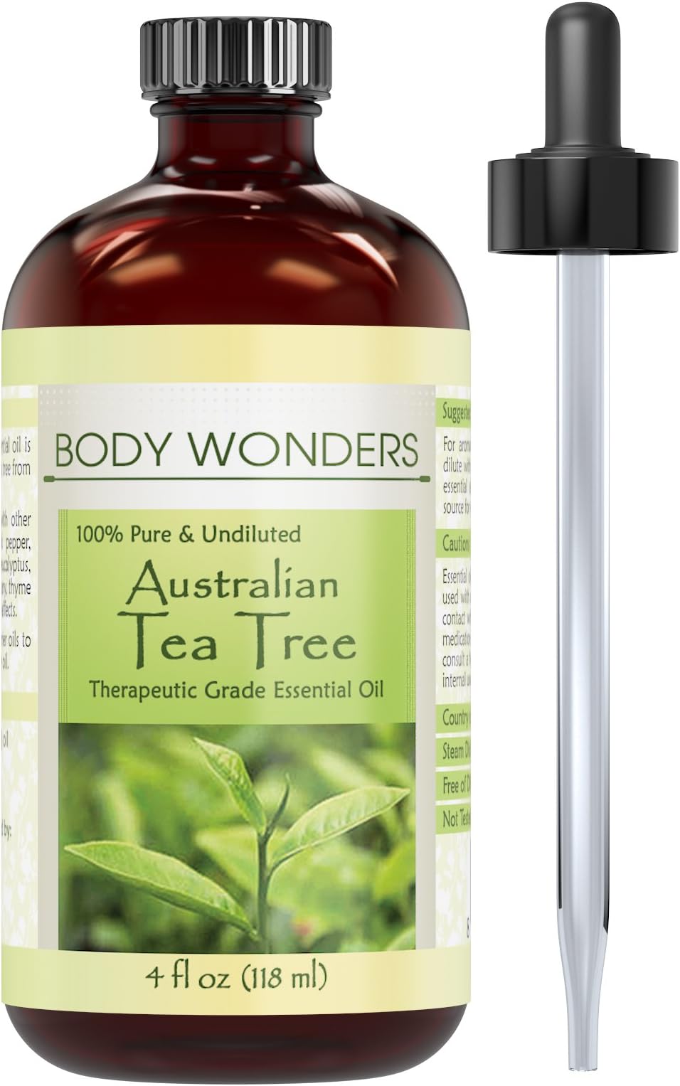 Amazon.com : OETUIOW Body Wonders 100% Pure Australian Tea Tree Oil -4 ...