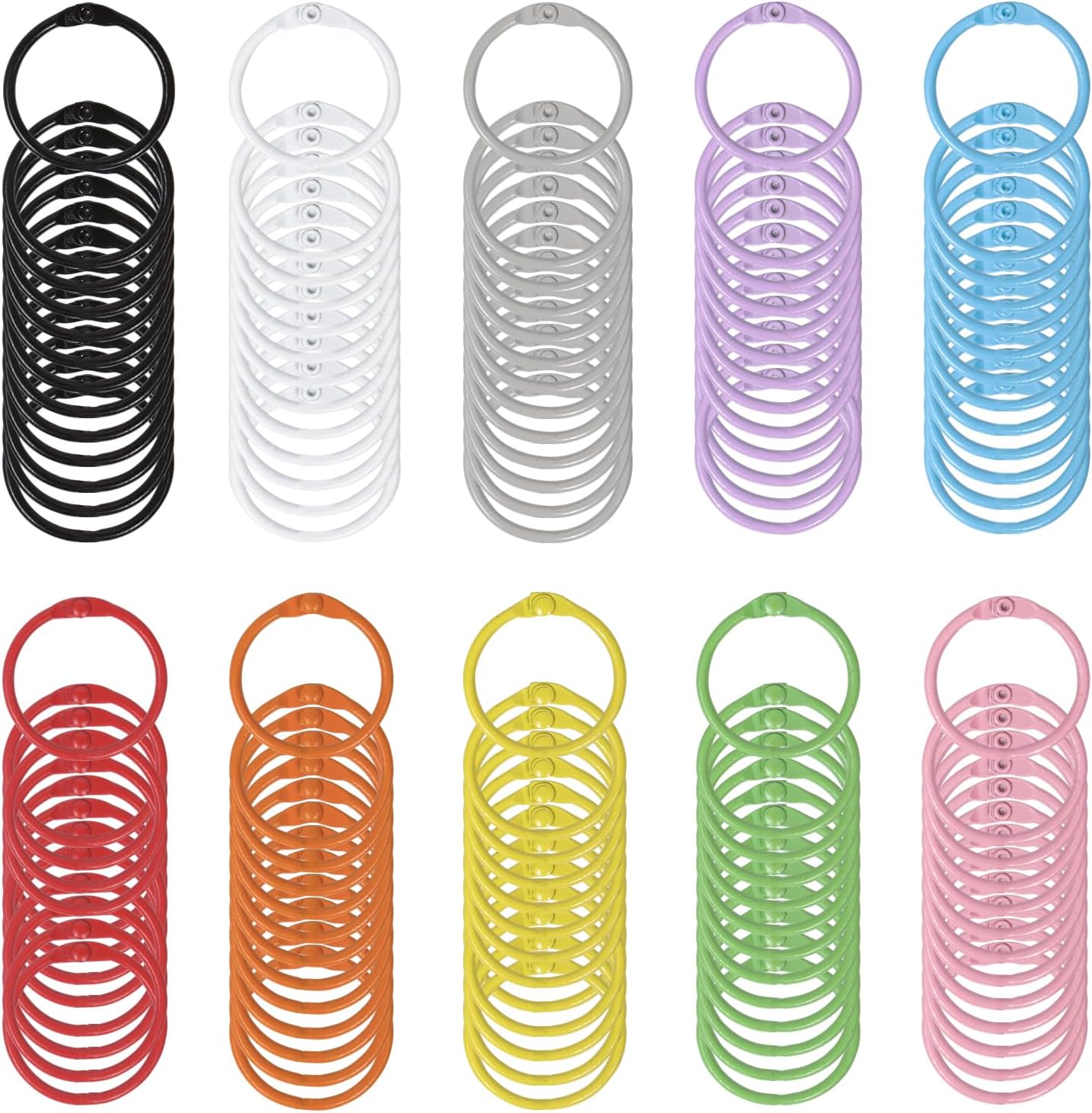 130Pcs Binder Rings 30mm/1.2 inch Metal Paper Rings Flashcard Rings ...