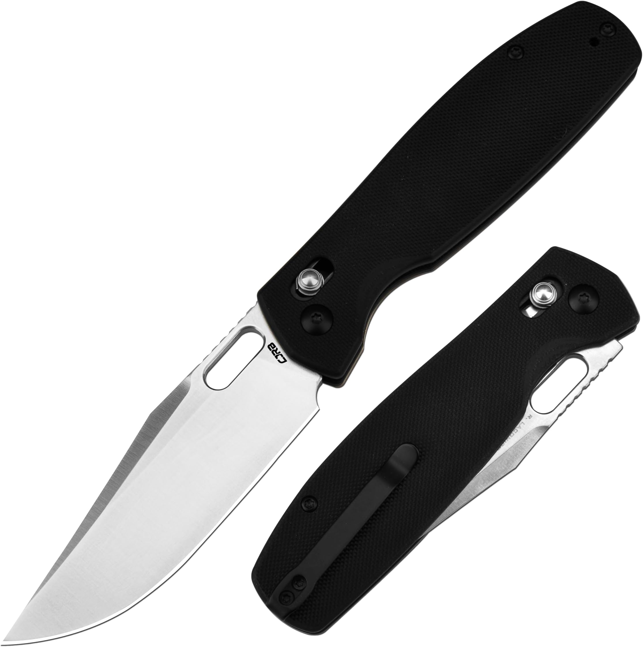 Amazon.com : CJRB Prado Folding Pocket Knife 3.76" AR-RPM9 Sand Polish Steel Blade Black G10 ...