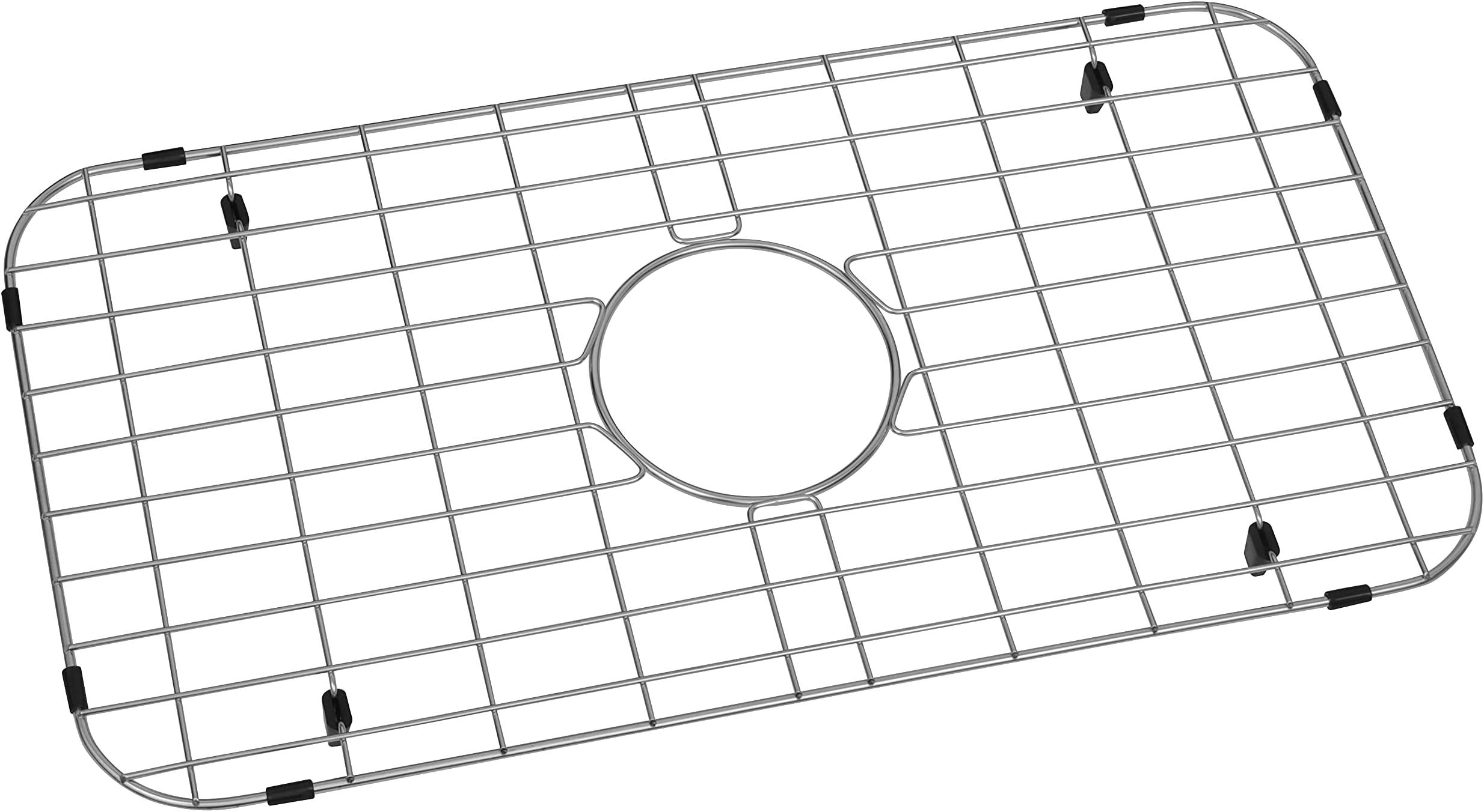 Sink Protector Grid, Centered Drain with Corner Radius,Stainless Steel ...