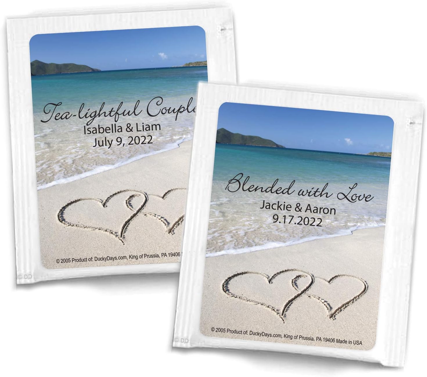 Amazon.com: Tea Party Favors, Personalized Tea Bags, Tea Wedding Favors ...