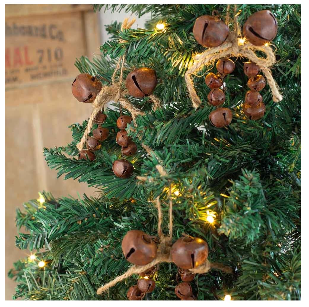 Amazon.com: Rusty Jingle Bell Bunch on Jute String-(12 Pieces) A ...