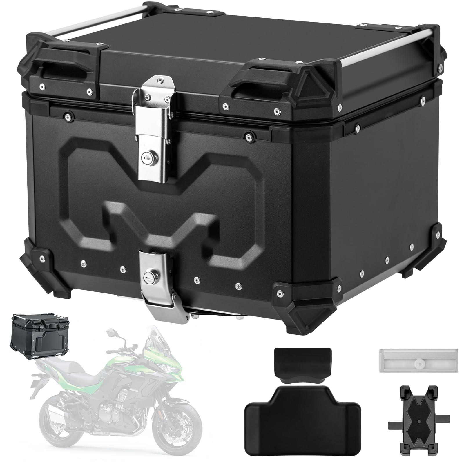 Amazon.com: SUNPIE Motorcycle Top Box, 45L Waterproof Motorcycle Top ...