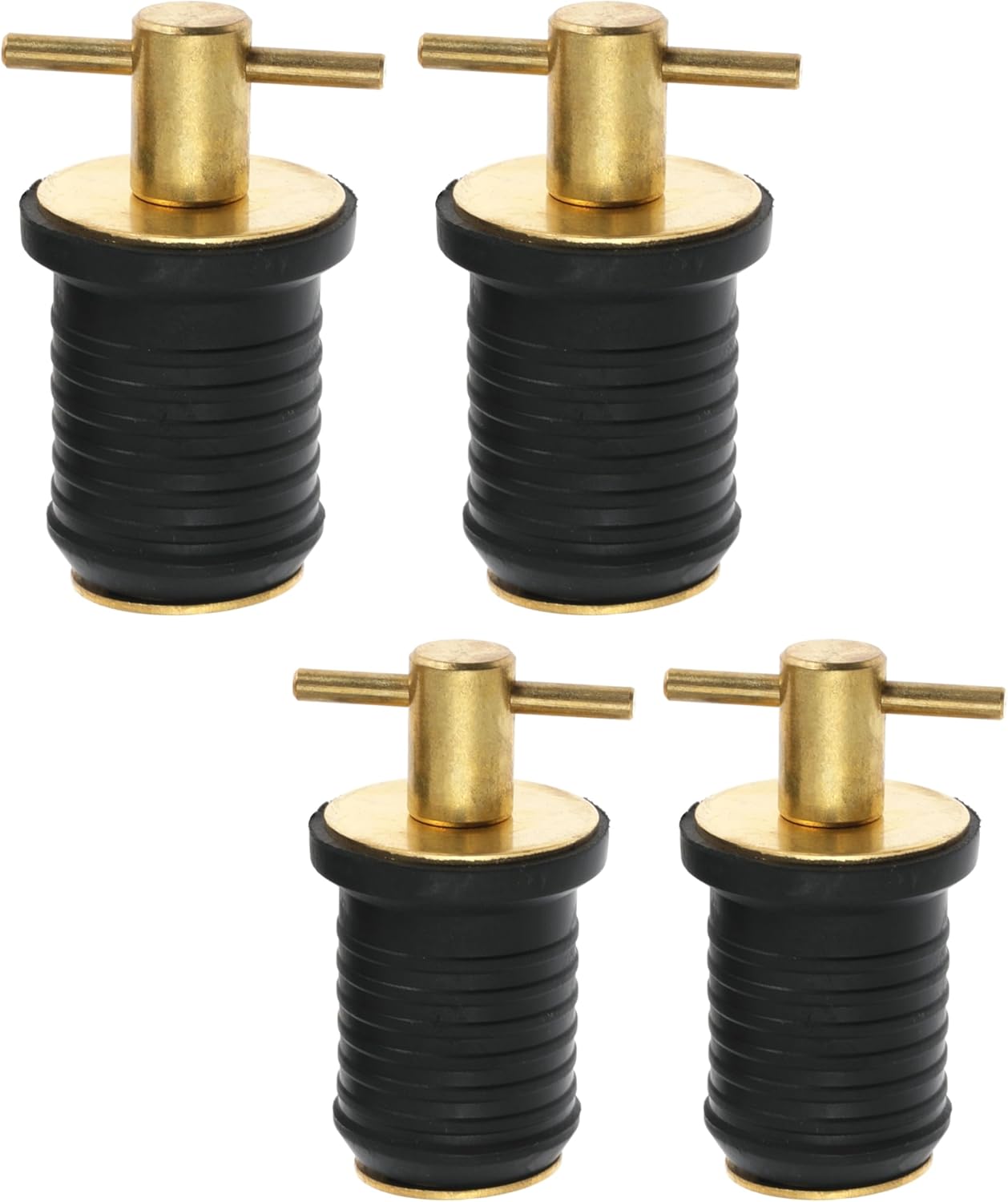 Amazon.com: Nayciiy 4pc Boat Drain Plugs - Rubber with Brass/Stainless ...