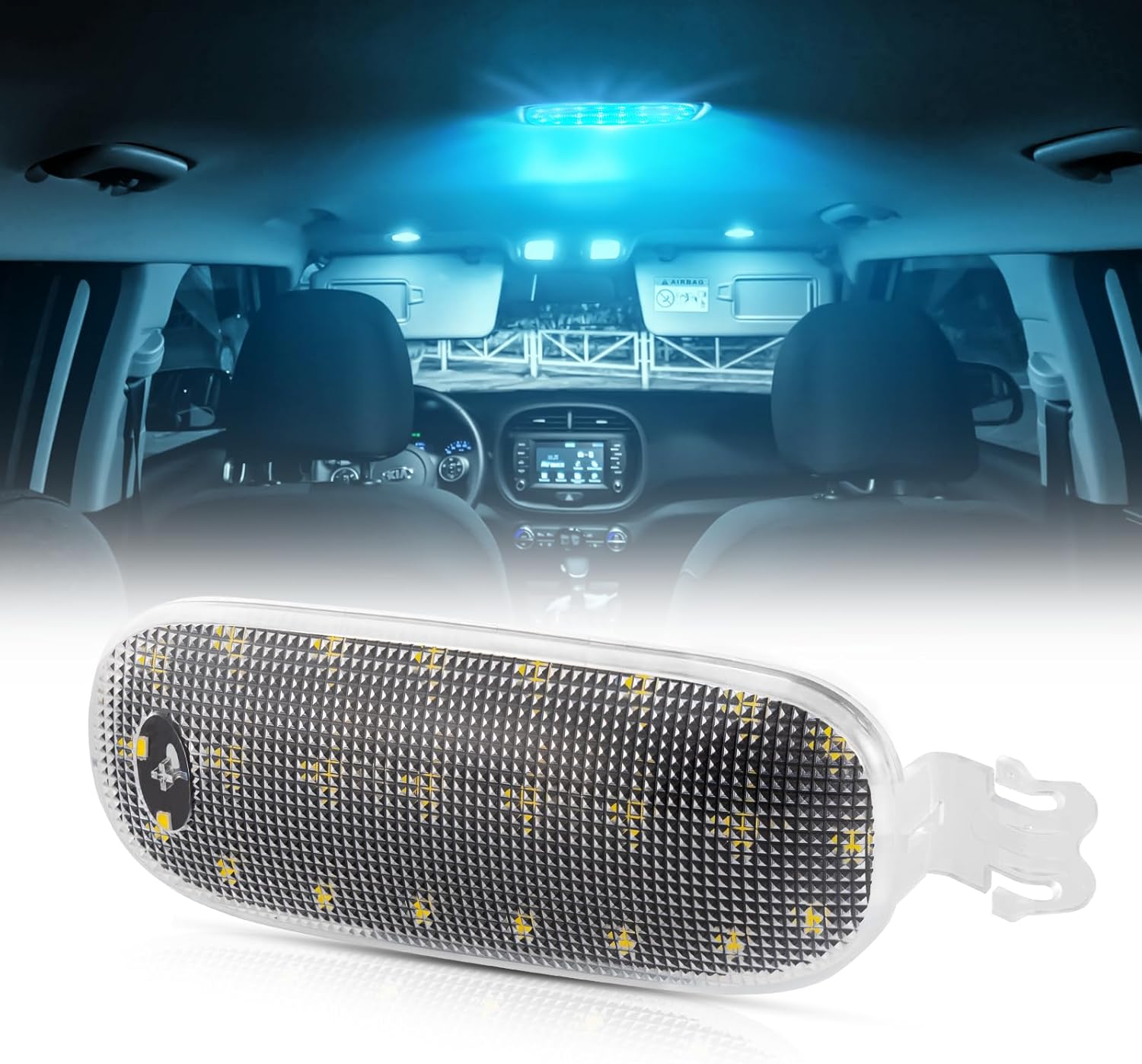 Amazon.com: POPMOTORZ Ice Blue LED Interior Roof Dome Lights Cover ...