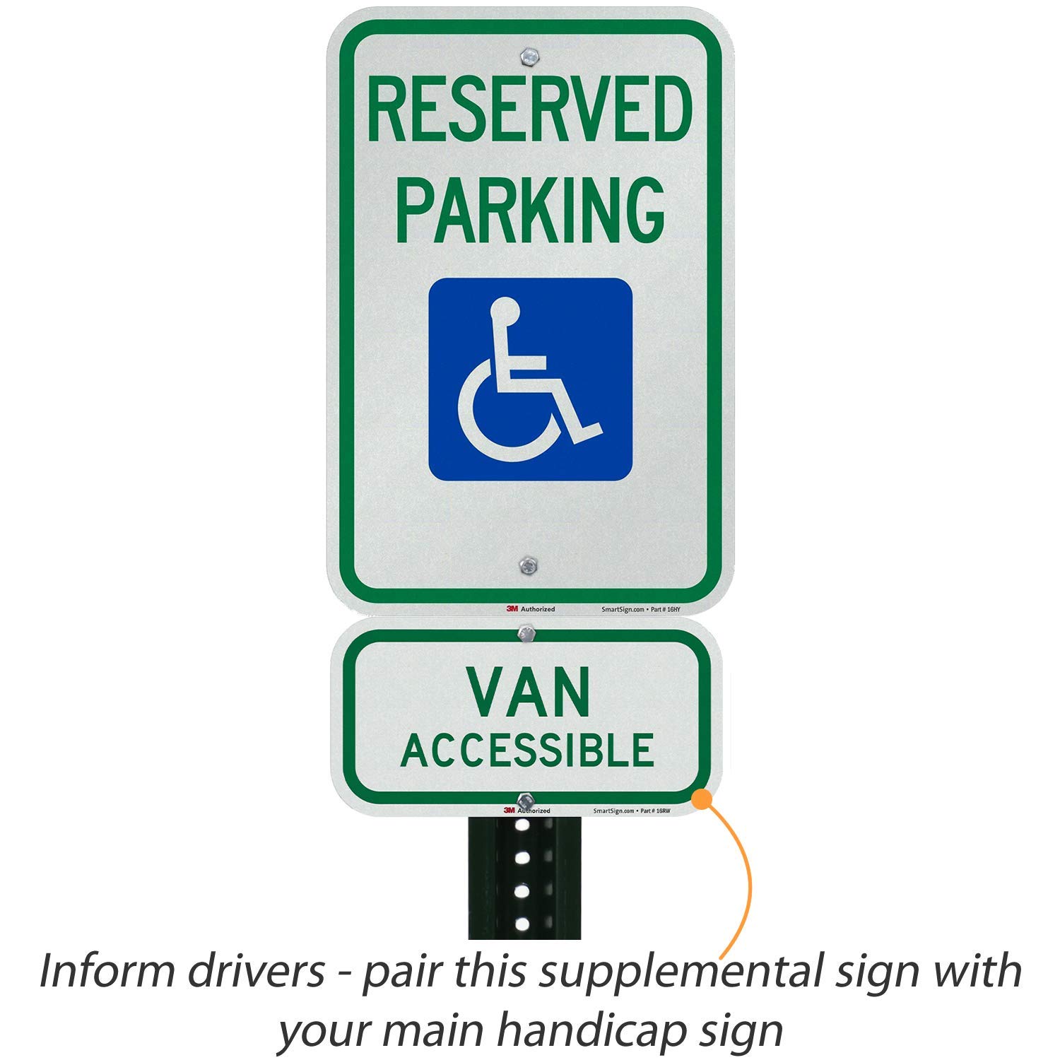 Snapklik.com : SmartSign 6 X 12 Inch Van Accessible Metal Sign