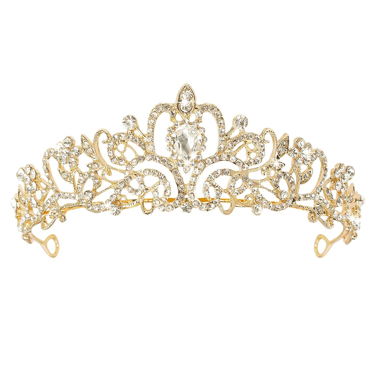 Amazon.com : CIEHER Gold Tiara Crowns for Women Girls Princess Crown ...