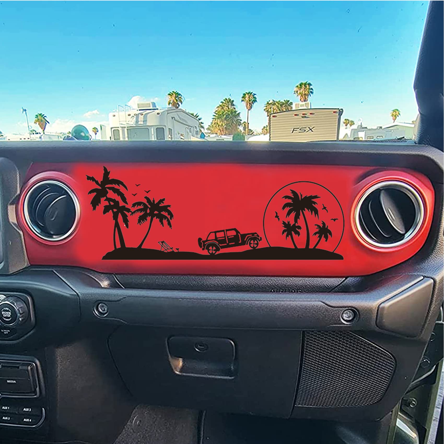 Buy Xinghe for Je@p Wrangler and Gladiator Dashboard Decal Sticker ...