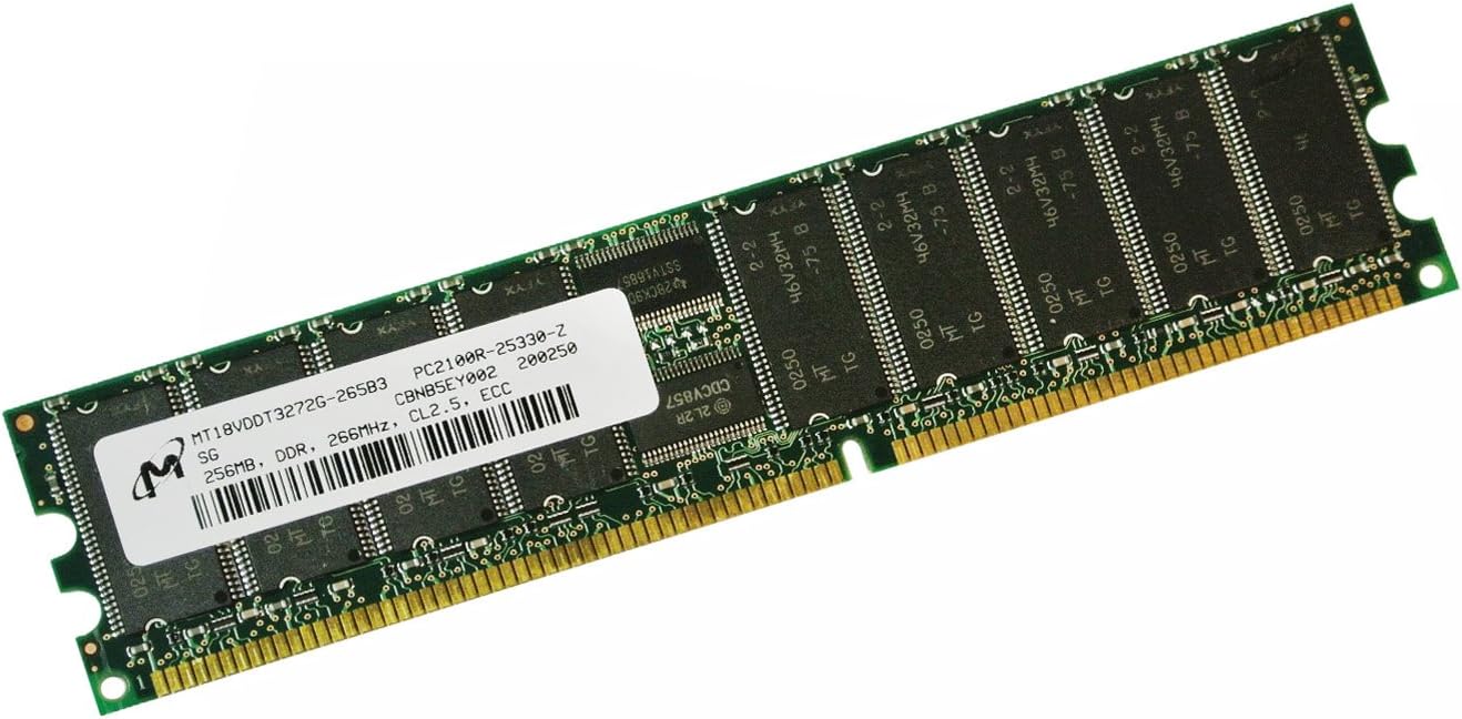 MICRON 256MB 266MHz PC2100 DIMM SDRAM Memory MT18VDDT3272G-265B3 REF ...