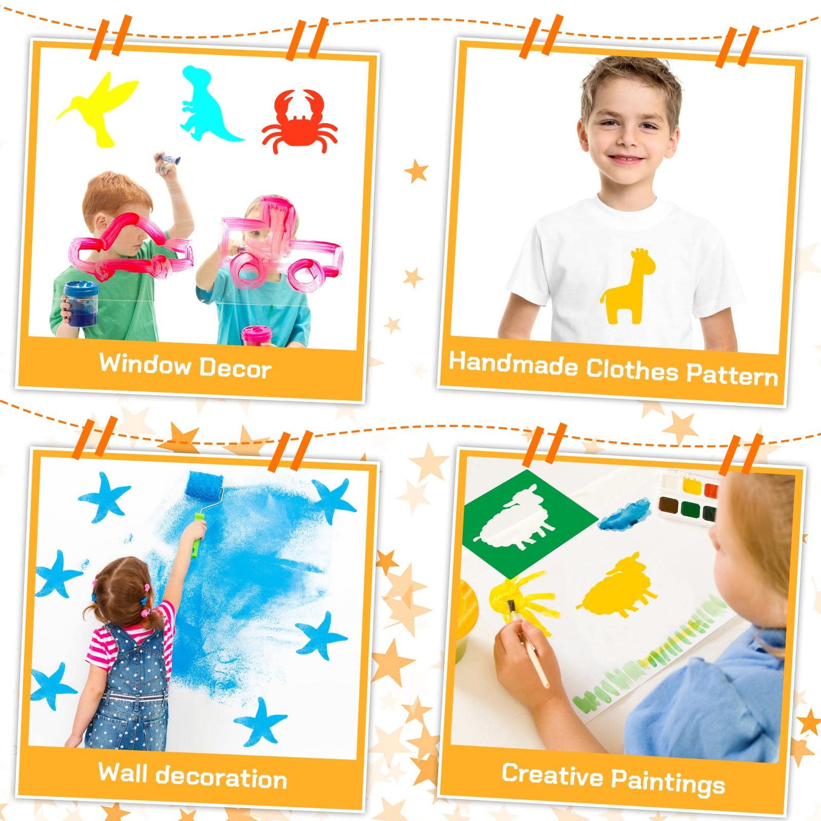 Snapklik.com : Epakh 24 Pieces Stencils For Kids 8 Inches Drawing ...