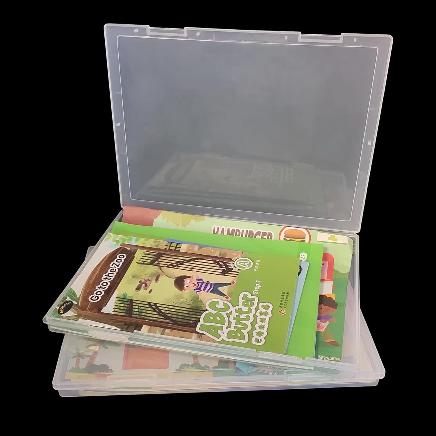 Amazon.com: EUPHENG Clear Plastic Paper Organizer Case Document Box ...