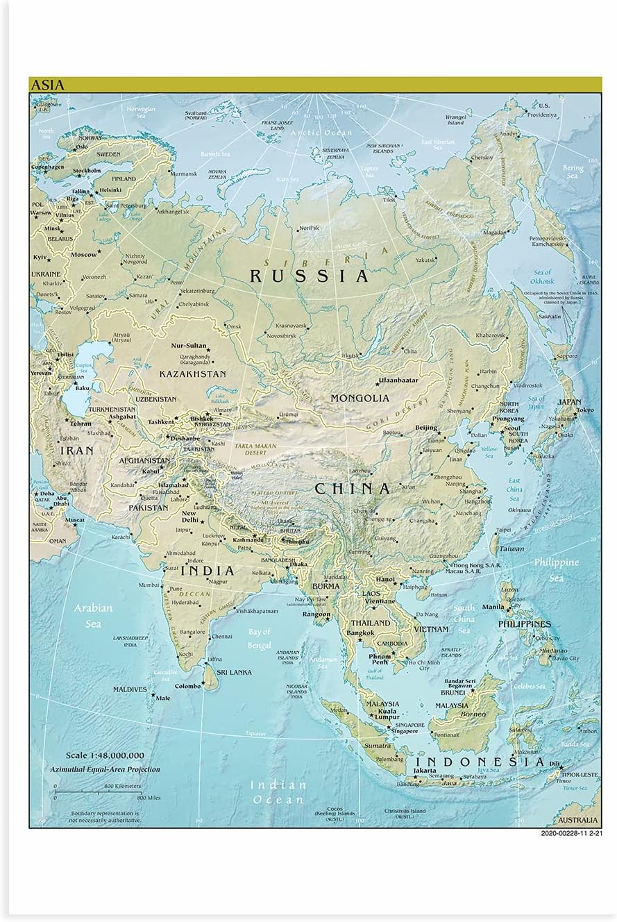 HISTORIX 2021 Asia Map Poster - 24x36 Inch Countries | Ubuy Philippines