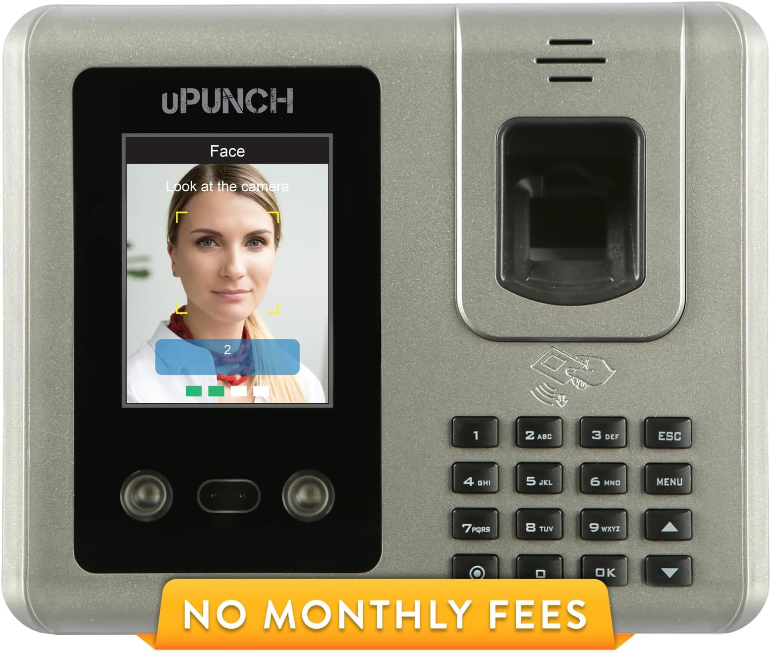 Amazon.com: uPunch MK3000 Face Recognition Digital Time Clock for ...