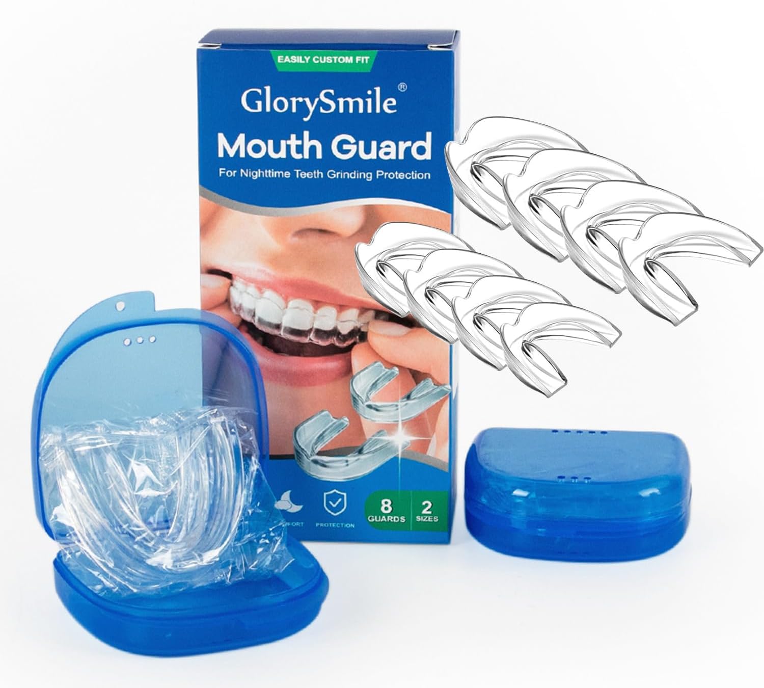MOGONE Mouth Guard for Teeth Grinding, 8 Pack Mouth Piece Stop Snoring ...