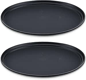 Amazon.com: 2 Pcs 24" x 29" Oval Restaurant Serving Trays Large Plastic ...