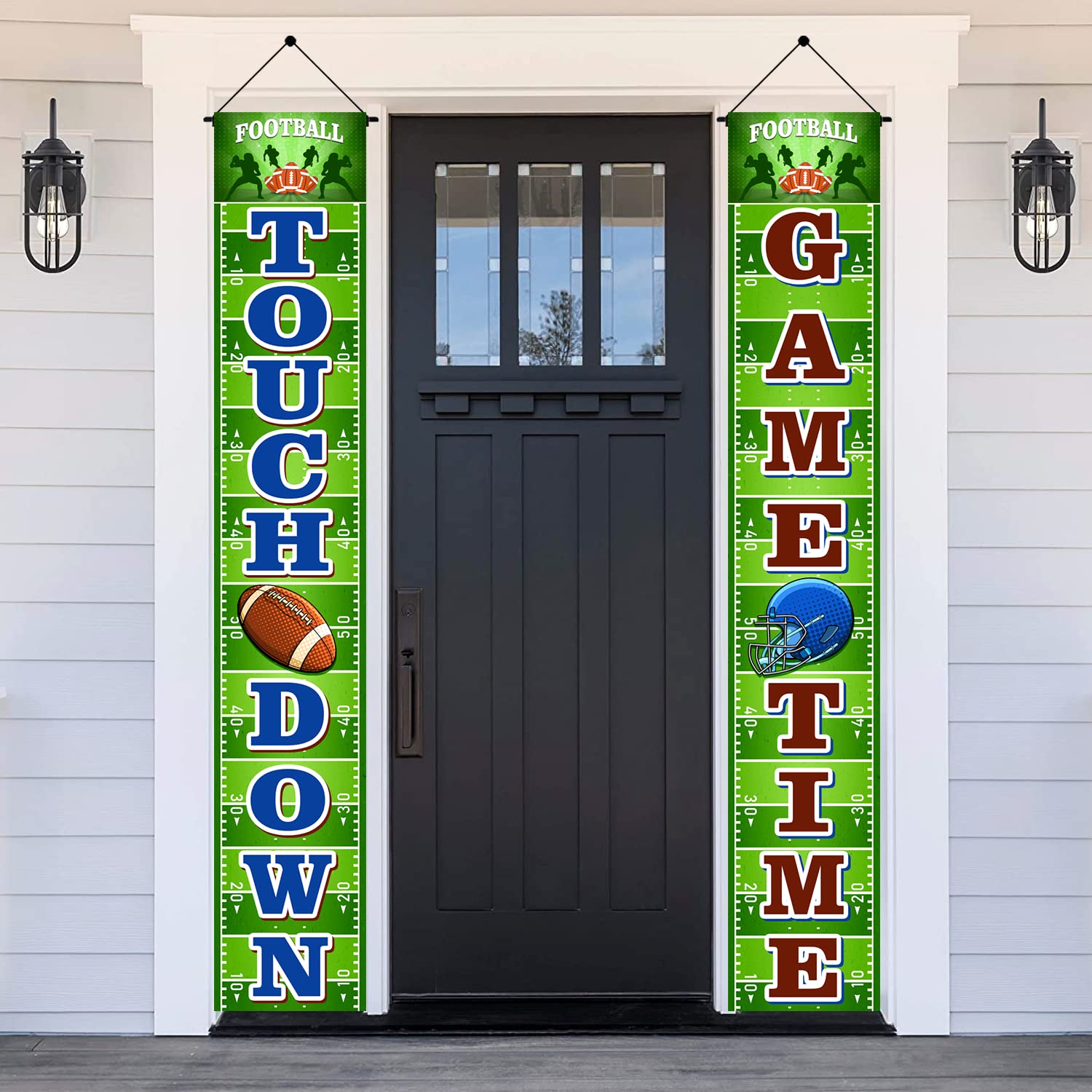 Amazon.com: Football Party Decorations Porch Banner, 71'' x 12 ...