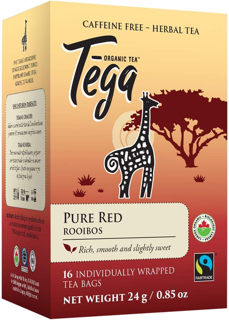 Tega Organic Tea Pure Red Rooibos Tea, 16 Count : Amazon.ca: Grocery ...