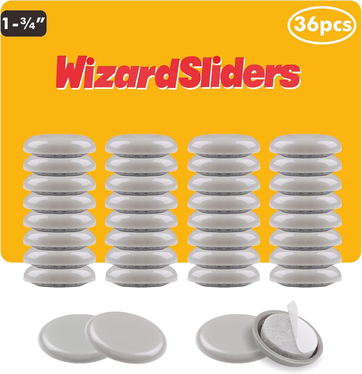 Amazon.com: WIZARD SLIDERS Furniture Sliders 1-3/4 inch, 36pcs ...