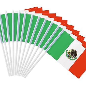 Amazon.com : Mexico Small 4 X 6 Inch Mini Country Stick Flag Banner ...