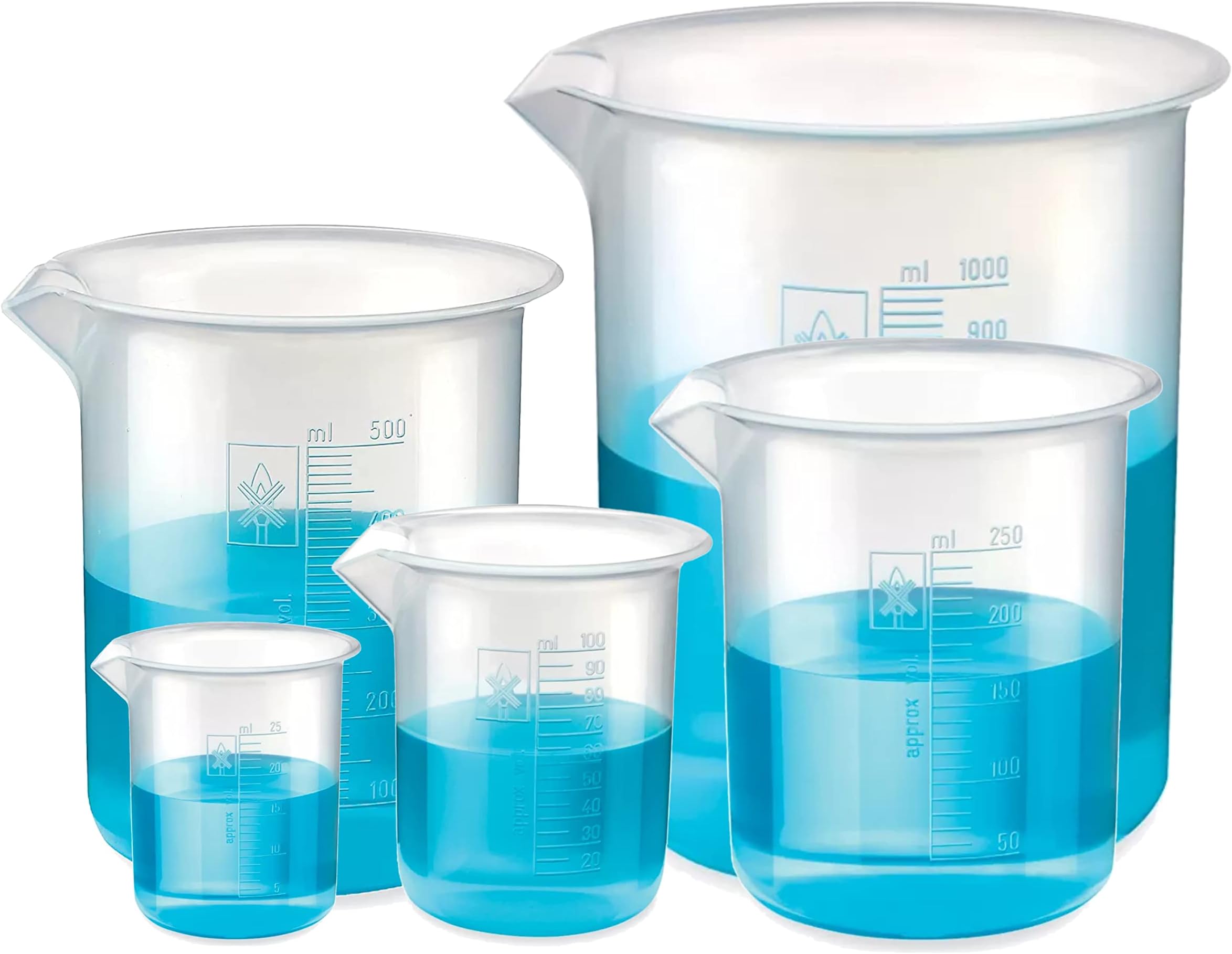 Bello Polypropylene Plastic Beaker 25ml, 100ml, 250ml, 500ml, 1000ml ...