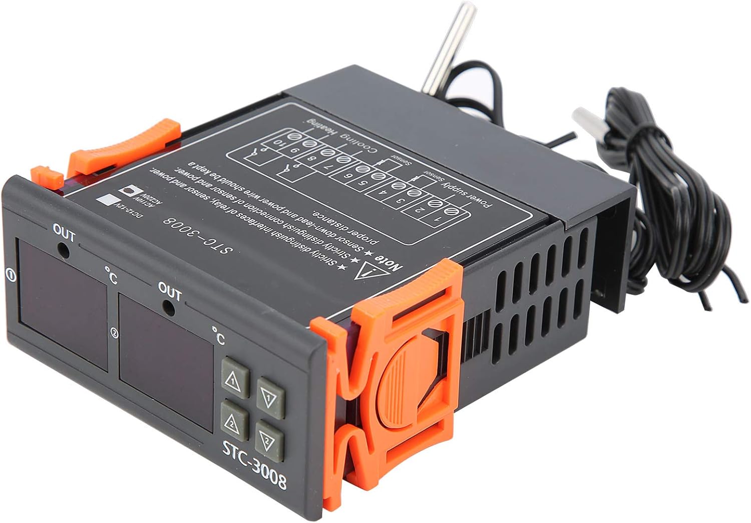 Amazon.com: STC-3008 Dual Display Dual NTC Probe Sensor Digital ...