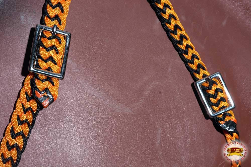 Black Horse Bridle Headstall Flat Braided Paracord by HILASON for sale ...