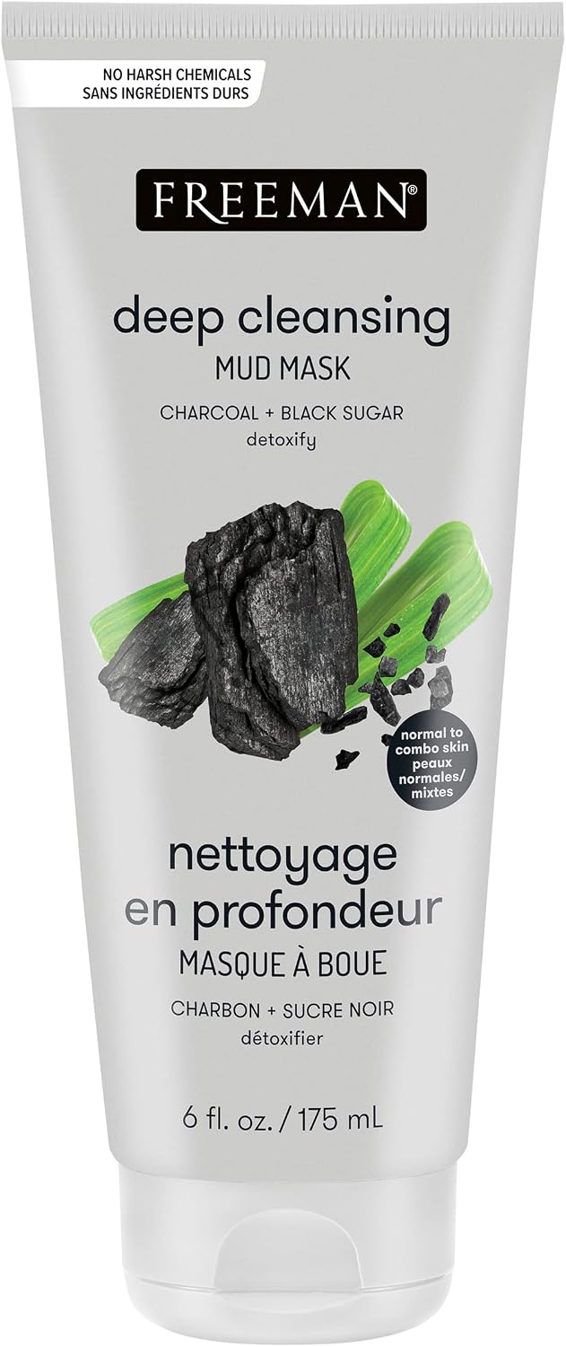 Freeman Detoxifying Charcoal Mud Facial Mask, Hydrating and Oil ...