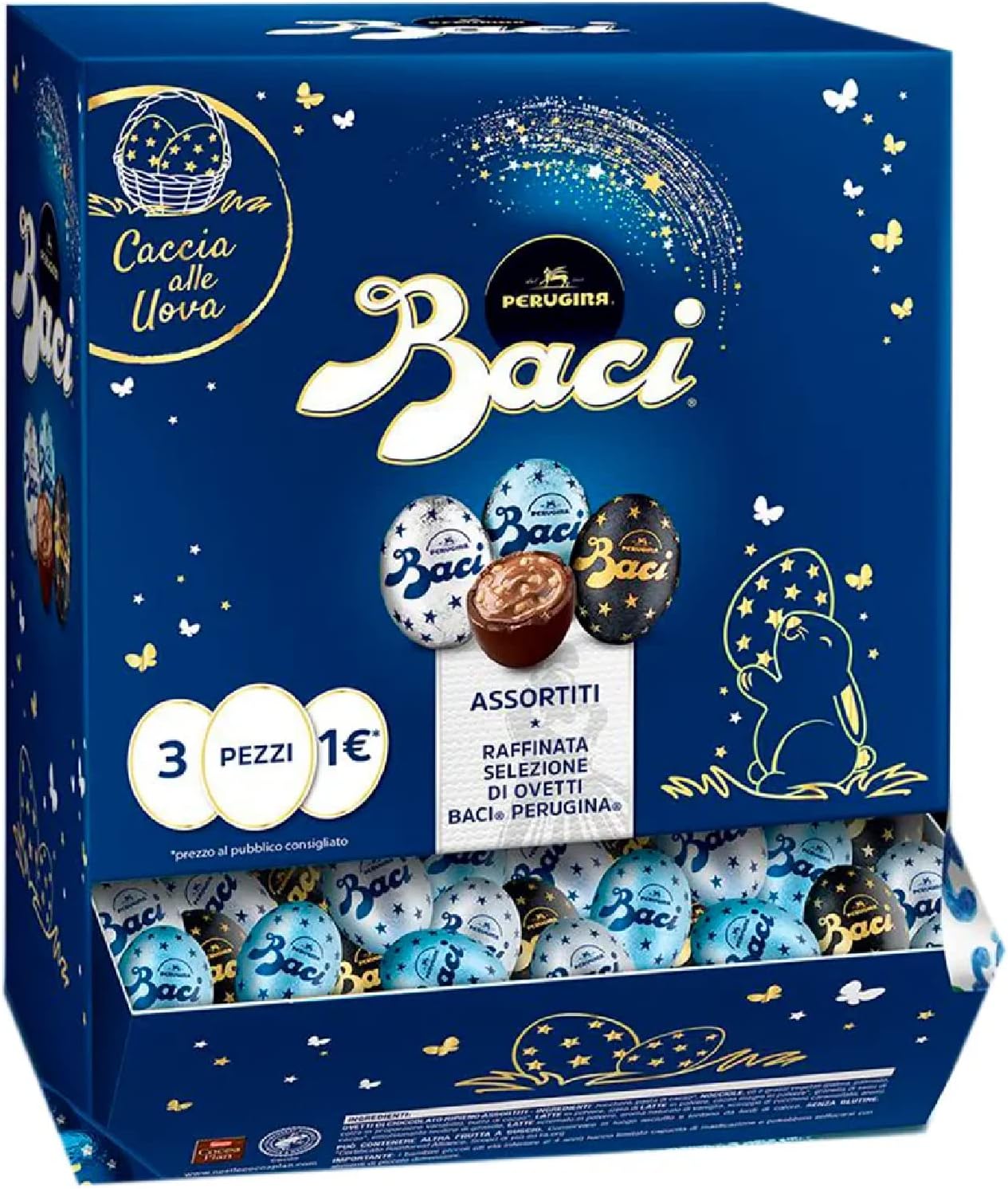 Ovetti Baci Perugina Assortiti Classico, Latte e Fondente Marsupio da 3 ...