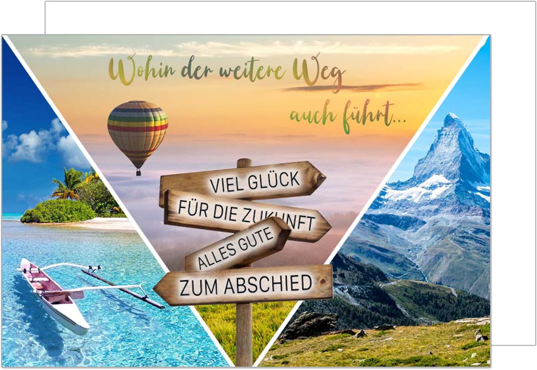 Edition Seidel Premium Glückwunschkarte zum Abschied mit Umschlag ...