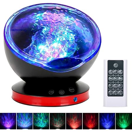 StarLight Ocean Wave Projector with 7 Colors Night Light Built-in Mini ...