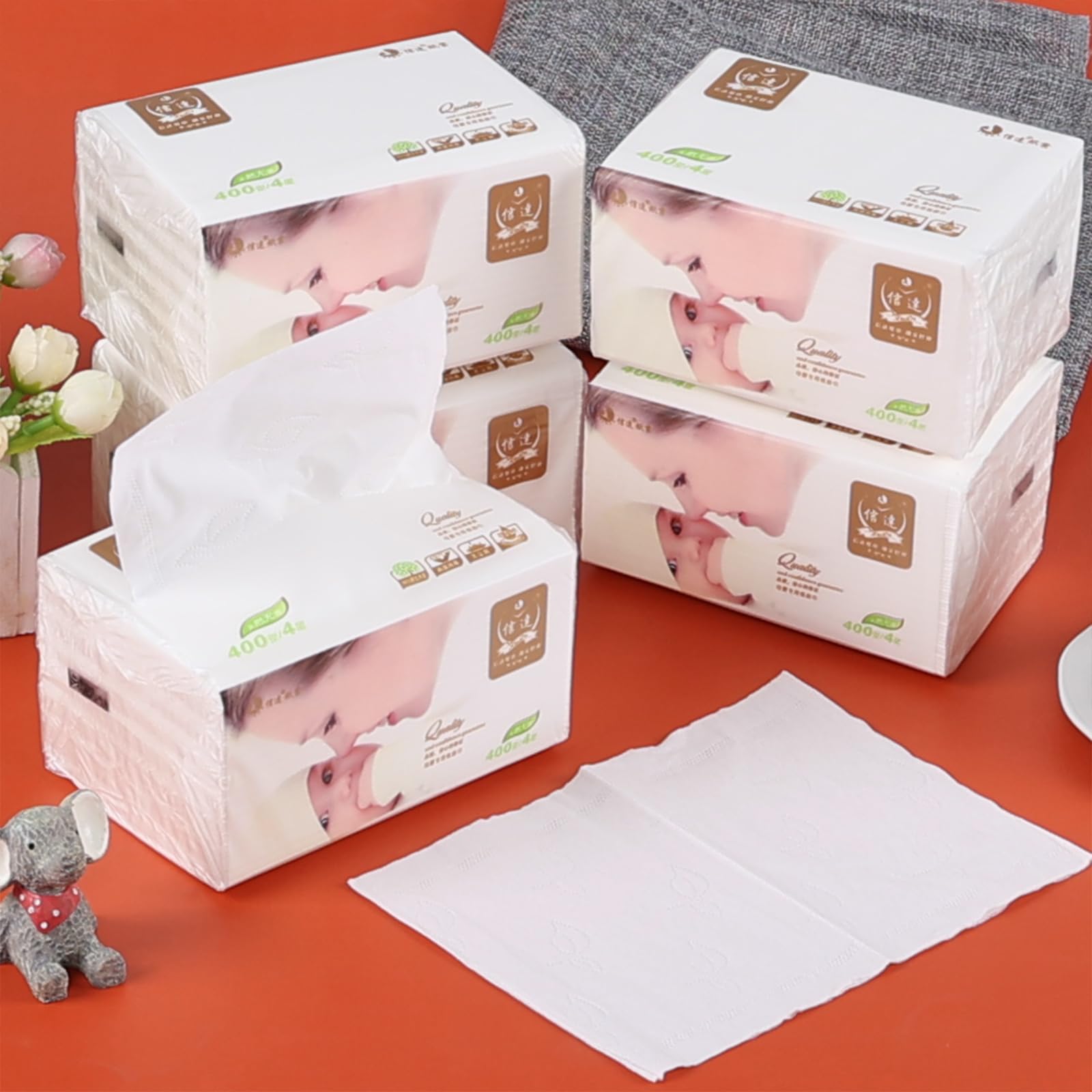 Snapklik.com : Wekioger 10 Pack 4-Ply Soft Facial Tissues