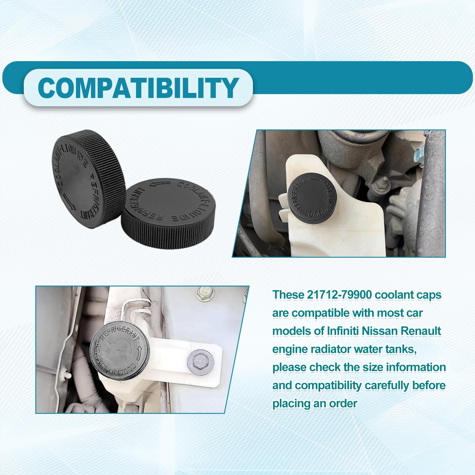 21712 79900 Replacement Coolant Overflow Reservoir Cap For Nissan