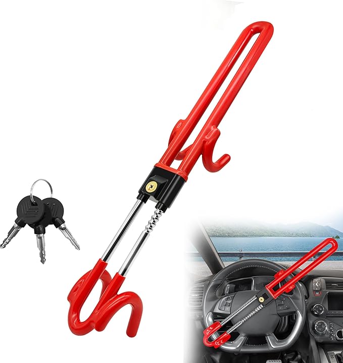 Amazon.com: KAYCENTOP Steering Wheel Lock Anti Theft Car Device ...
