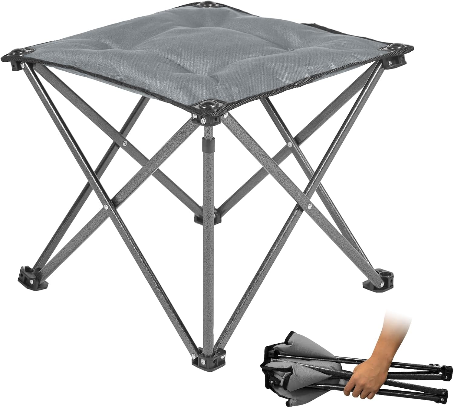 FUNDANGO Camping Stool Padded Large Folding Stools for Adults with ...