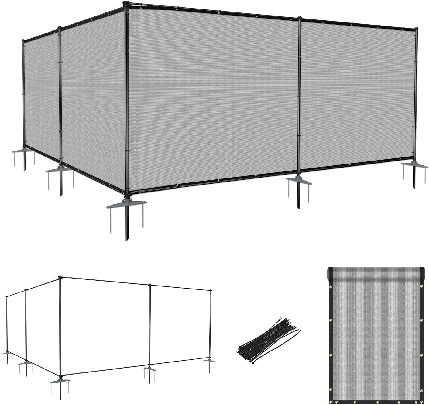 Amazon.com : Goleray 5'Hx24'W Outdoor Freestanding Privacy Screen Fence ...