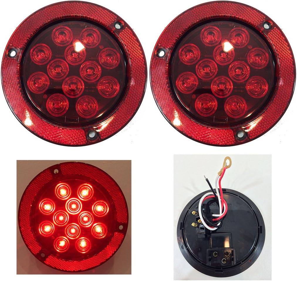 Amazon.com: Truck-Lite 44326R Super 44 LED Red Round Stop/Turn/Tail ...