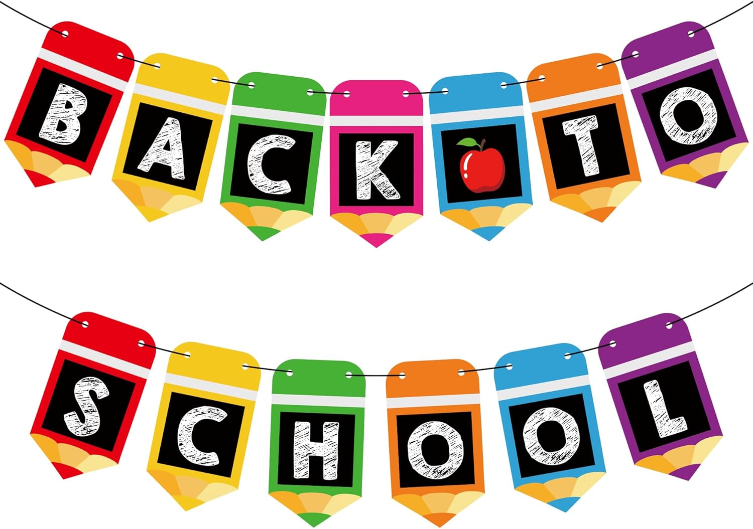 Amazon.com: Back to School Decorations, Welcome Back to School Banner ...