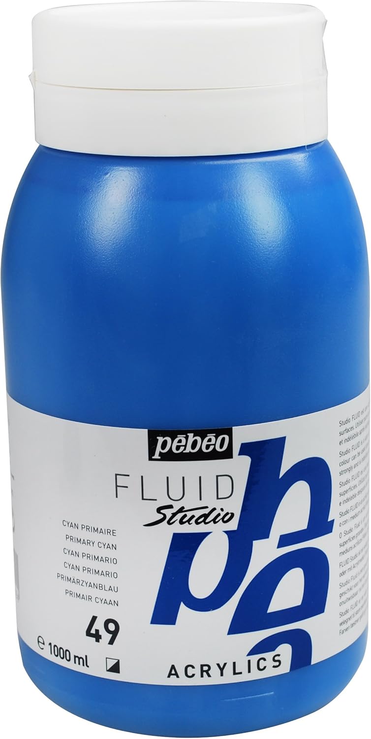 Amazon.com: Pebeo Studio Acrylics 1000-Milliliter Fluid Acrylic Paint ...