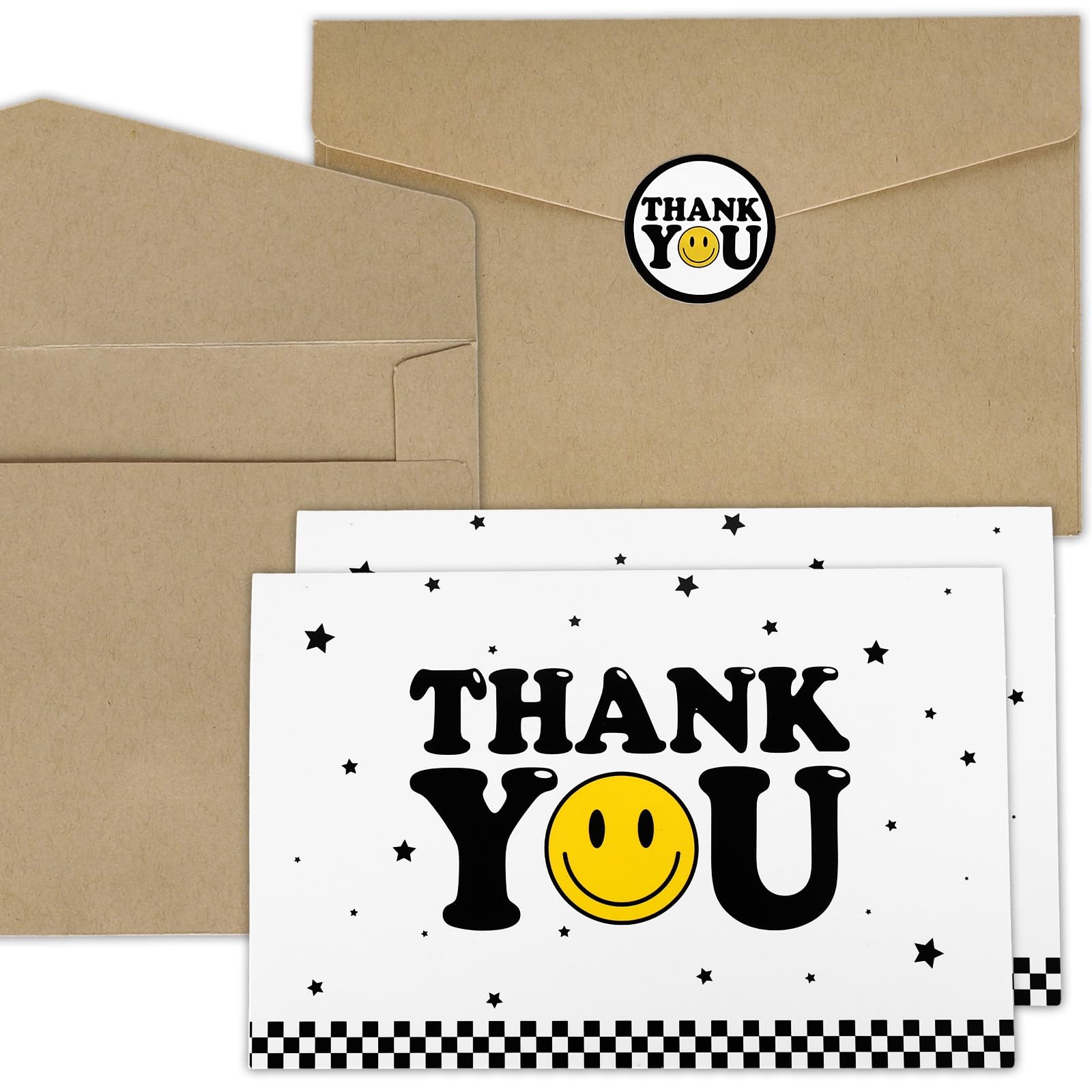 Amazon.com : Whaline 20Pcs Thank You Greeting Cards with Envelopes and ...