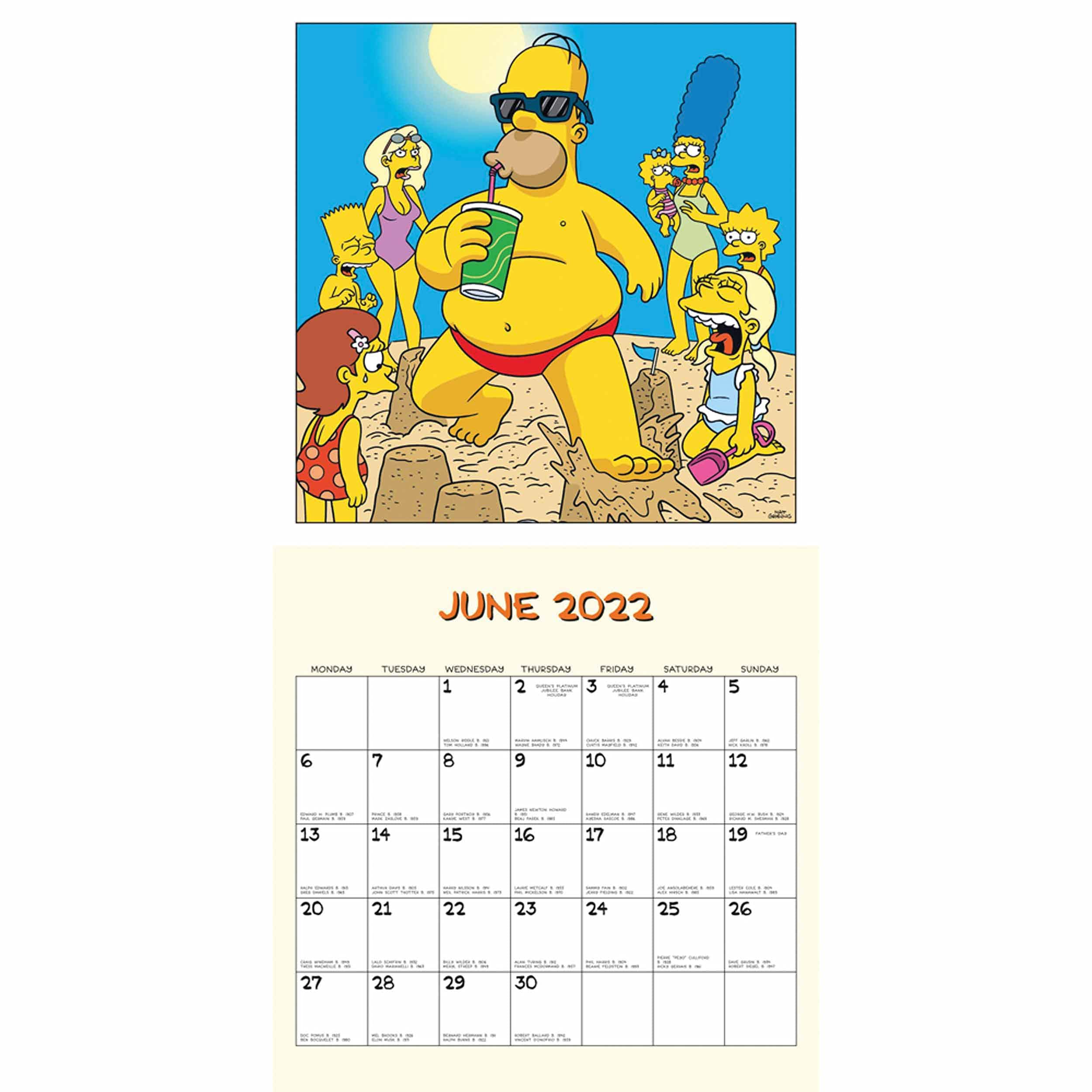 The Official Simpsons Square Calendar 2022 – BigaMart