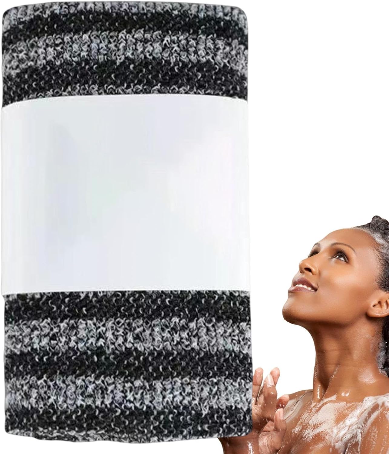 Amazon.co.jp: Body Scrub Towel, Body & Back Scrubber Towel - Elastic ...