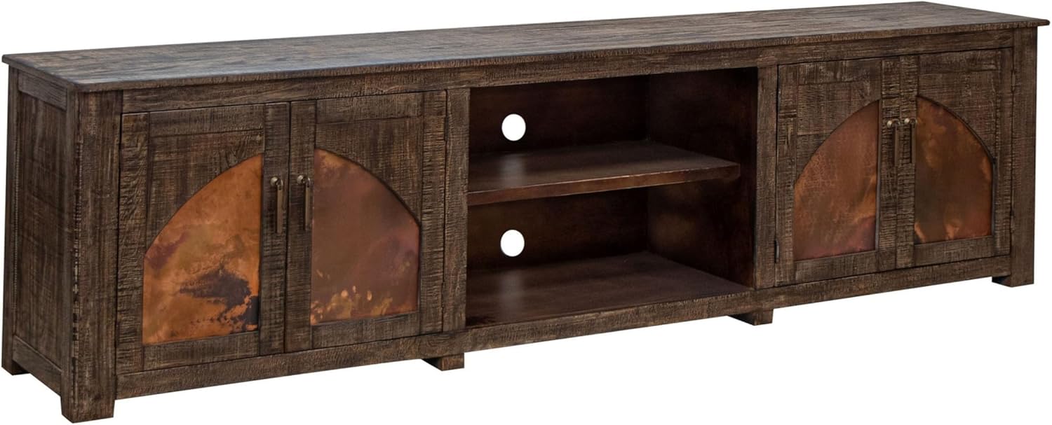 Amazon.com: Benjara Berry 93 Inch TV Media Entertainment Console, 4 ...