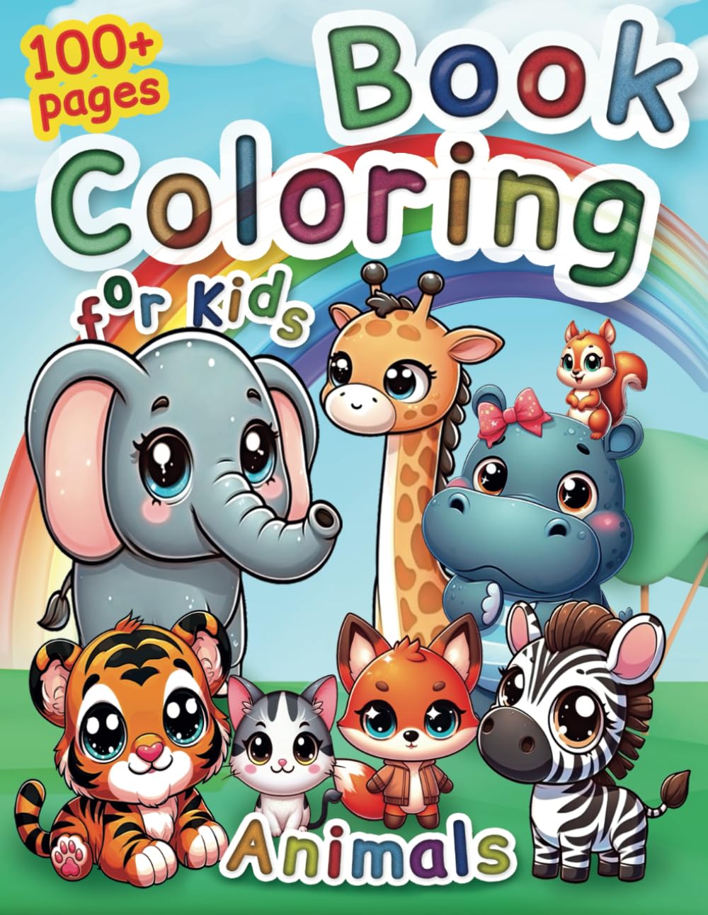 100+ Easy And Fun Coloring Pages For Kids, 50 Super Cute Animals, For ...