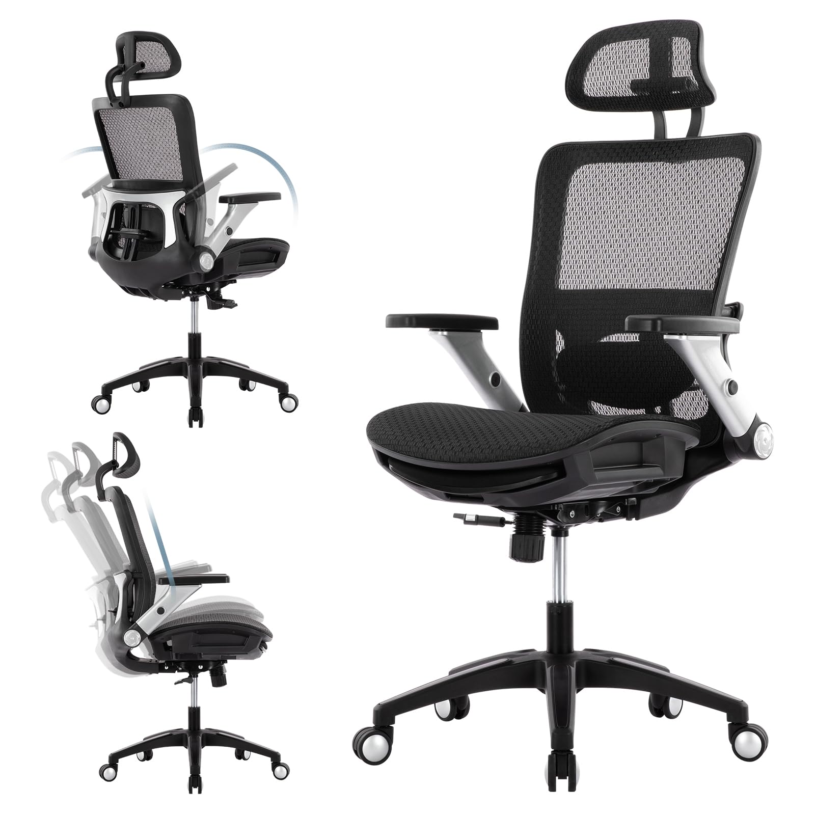 Amazon.com: Ergonomic Mesh Office Chair with Footrest, High Back ...