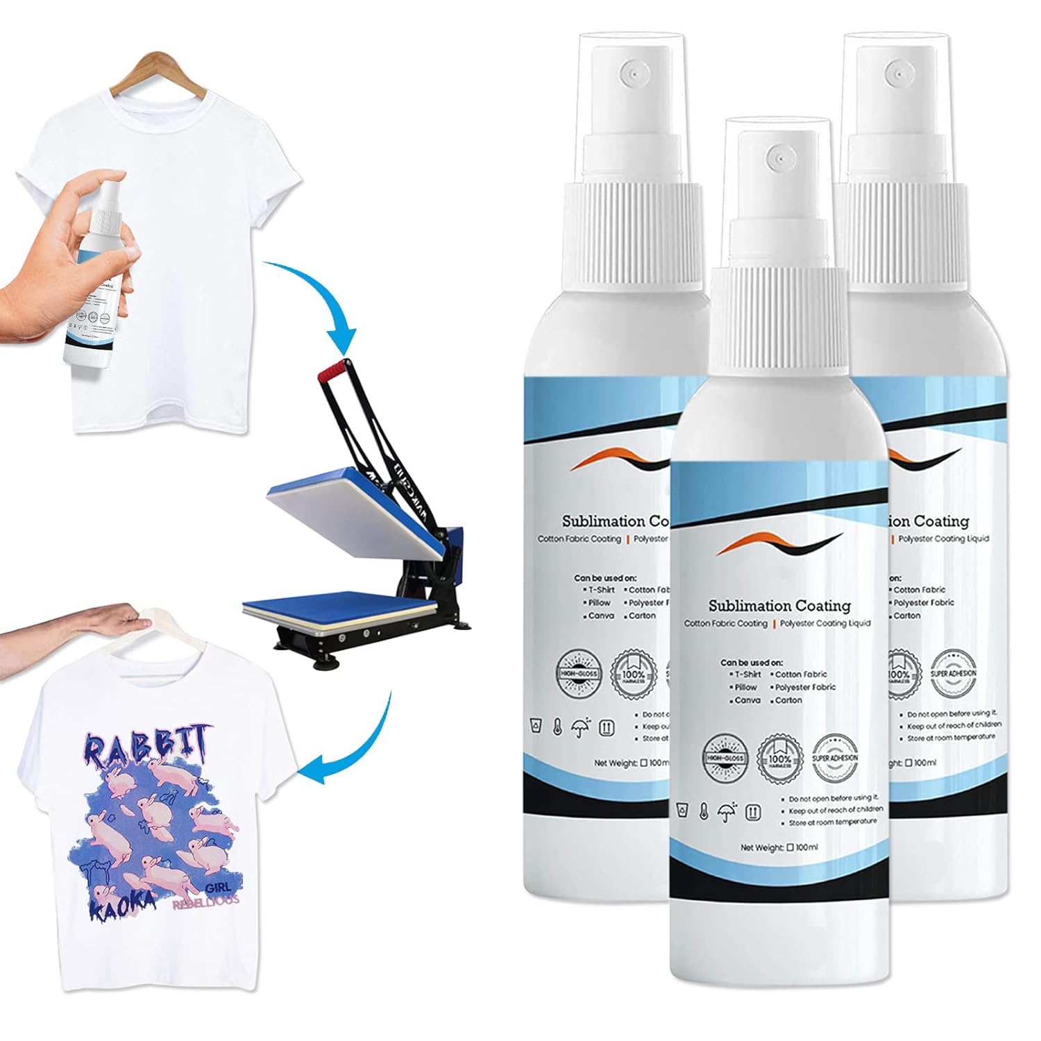 1DFAUL Sublimation Spray, Sublimation Coating Spray for Cotton Shirts ...