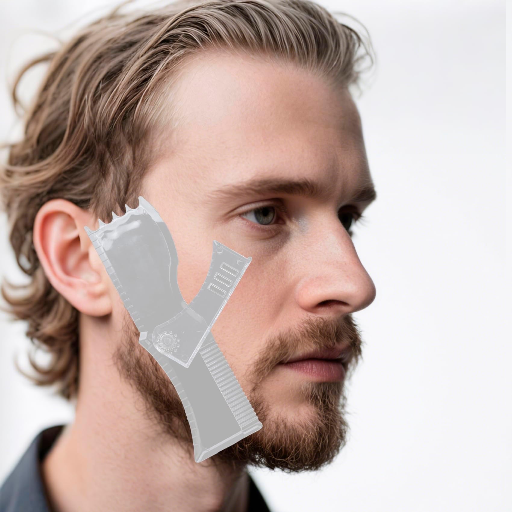 Amazon.com : 2PCS Men's Beard Shaping Tool Template, Beard Guide Shaper ...
