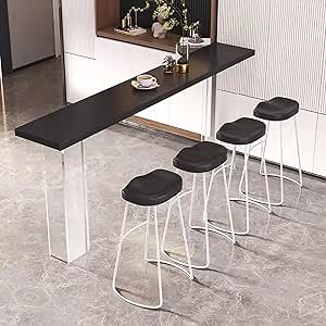 Amazon.com: TopJia Bar Height Table,Solid Wood Tabletop & Acrylic Leg ...