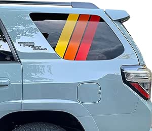 Amazon.com: Zxiaochun Classic Retro Tri-Color Stripe Decal Compatible ...