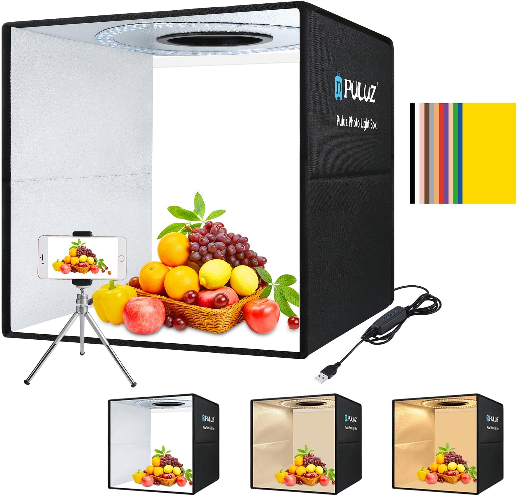 Amazon.com : PULUZ Photo Light Box, 16" x 16" Professional Foldable ...